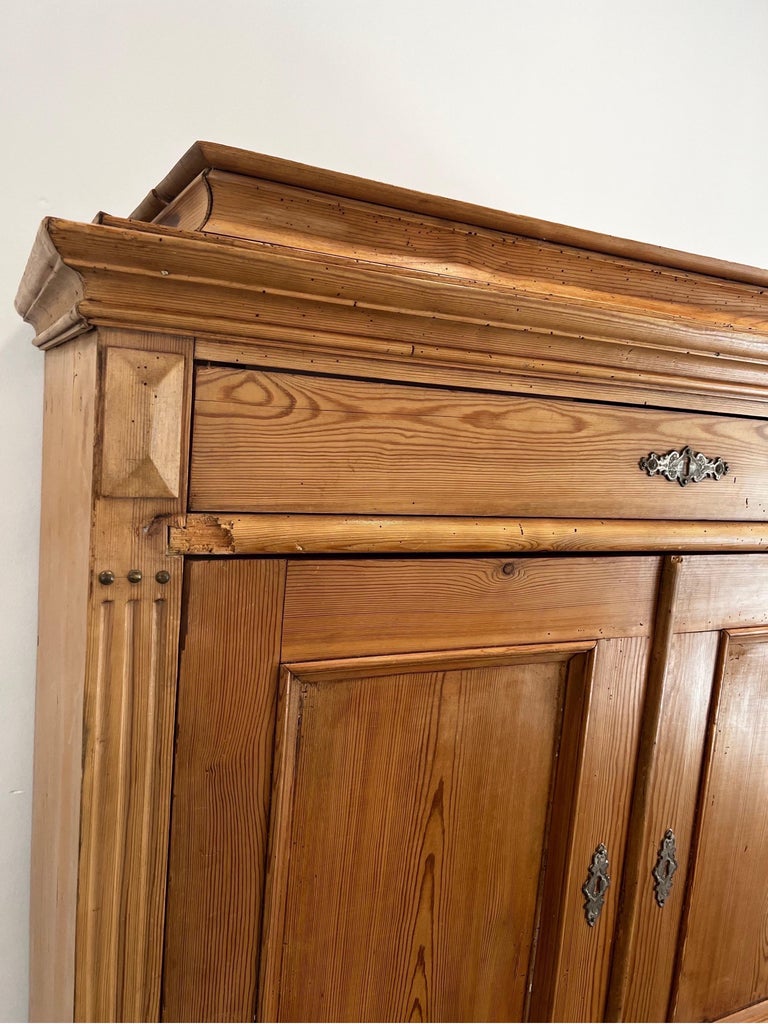 Antique Pine False Front Cupboard/Secretary Cabinet For Sale at 1stDibs