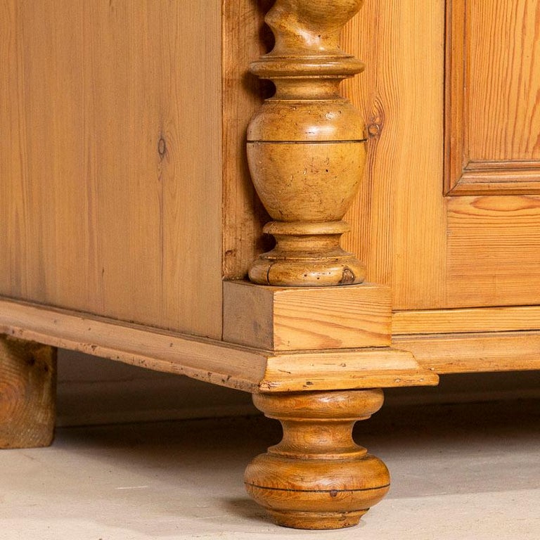 Antique Pine Sideboard with Barley Twist Columns at 1stDibs