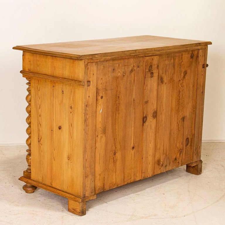 Antique Pine Sideboard with Barley Twist Columns at 1stDibs