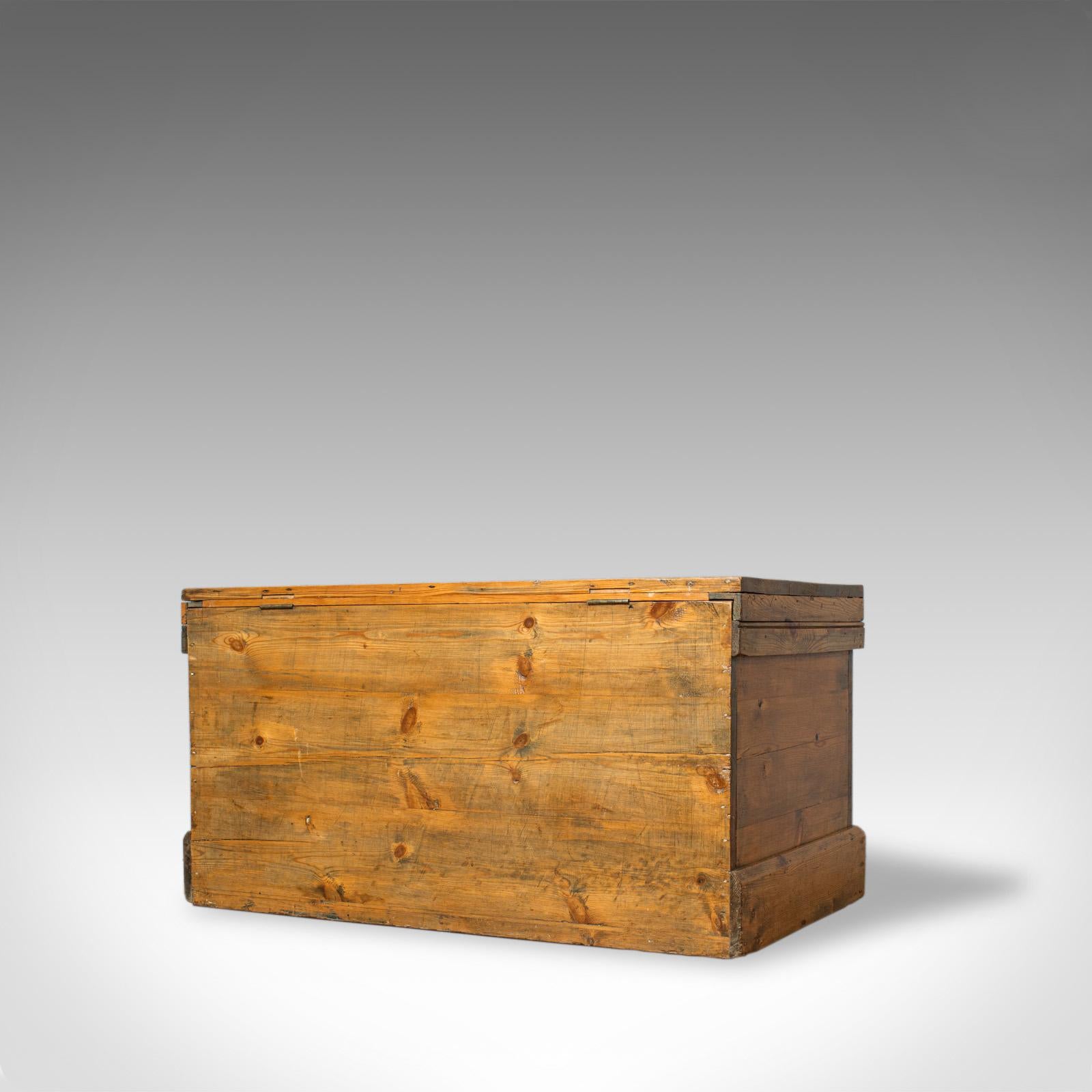 Antique Pine Trunk, English, Victorian, Storage, Chest, circa 1850 at ...