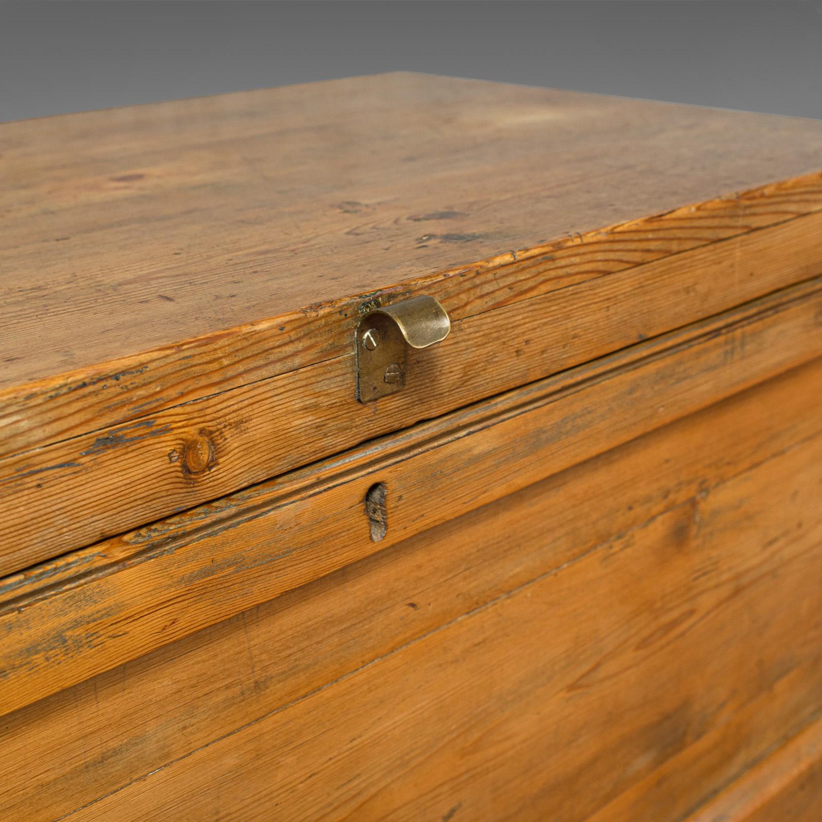 Antique Pine Trunk, English, Victorian, Storage, Chest, circa 1850 at ...