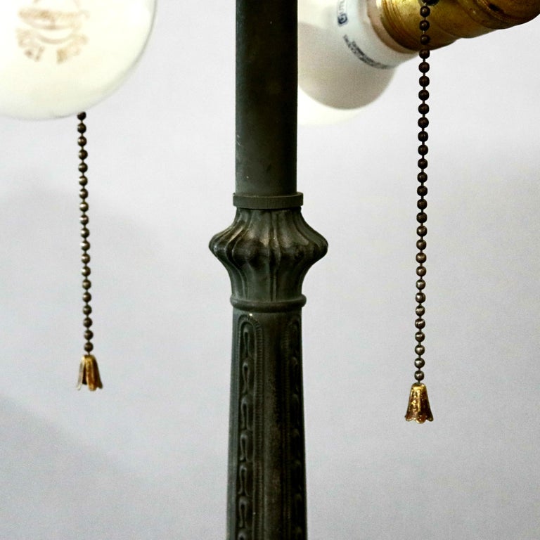 Pittsburgh School Reverse Painted Table Lamp by E. Miller and Co ...