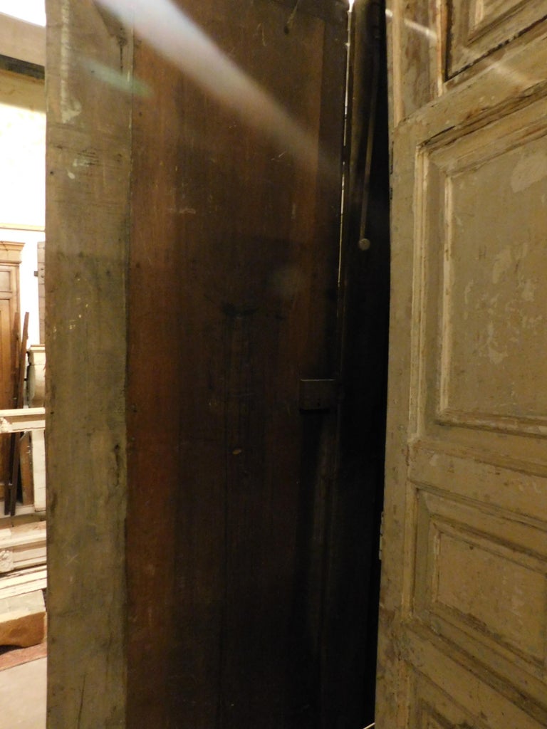 Antique Placard Door, Wall Cabinet in Brown Walnut Wood, 18th Century ...