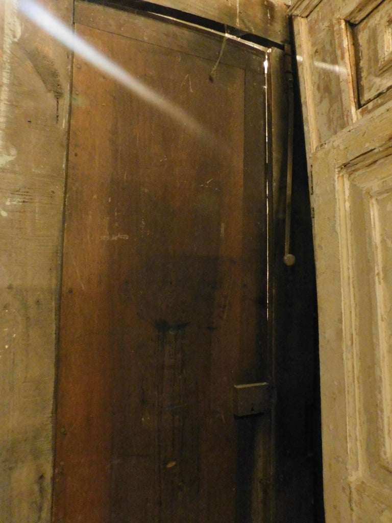 Antique Placard Door, Wall Cabinet in Brown Walnut Wood, 18th Century ...