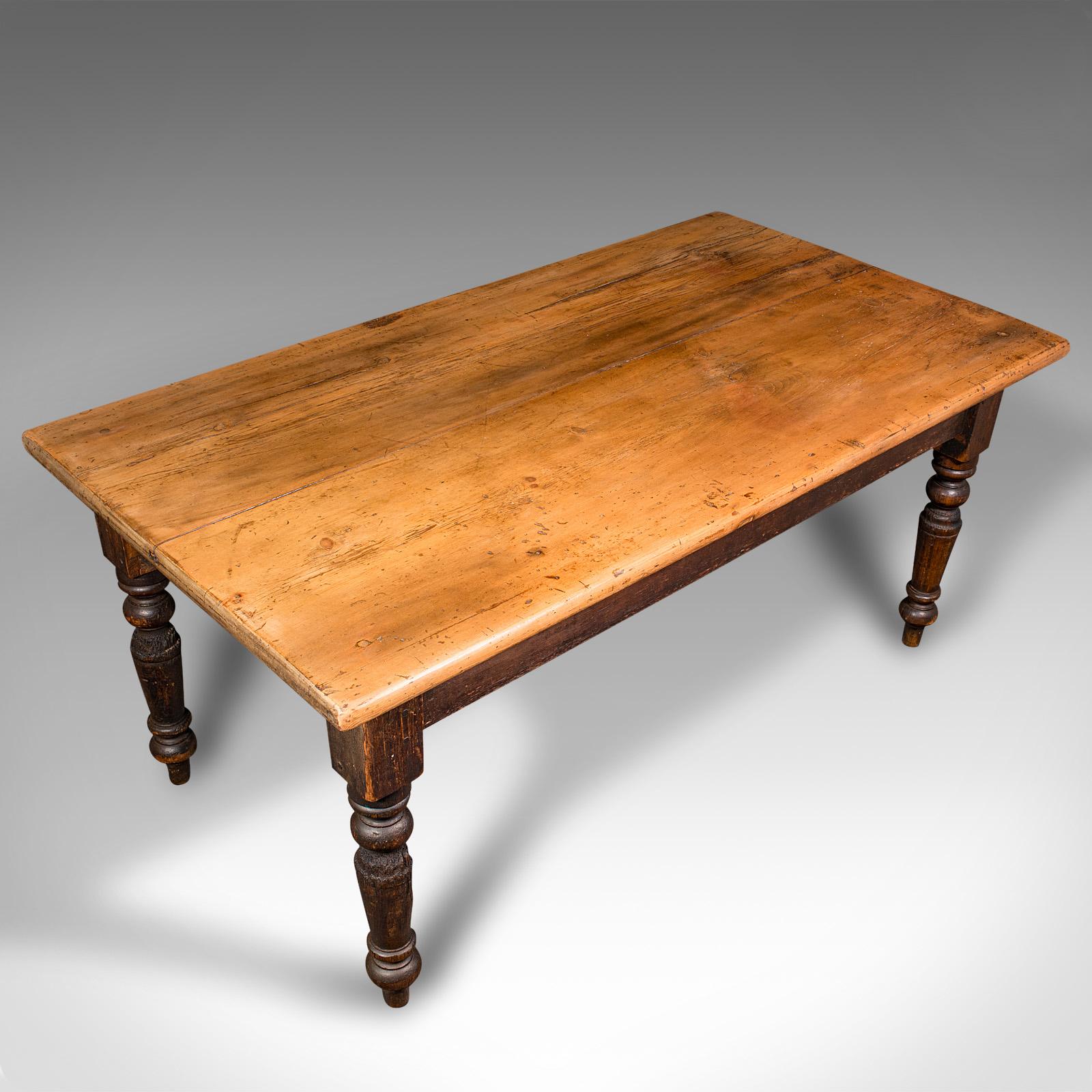 Antique Plank Top Mill Table, English, Pine, Country House, Dining ...