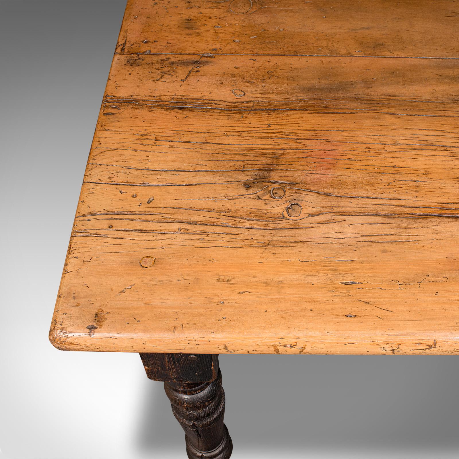 Antique Plank Top Mill Table, English, Pine, Country House, Dining ...