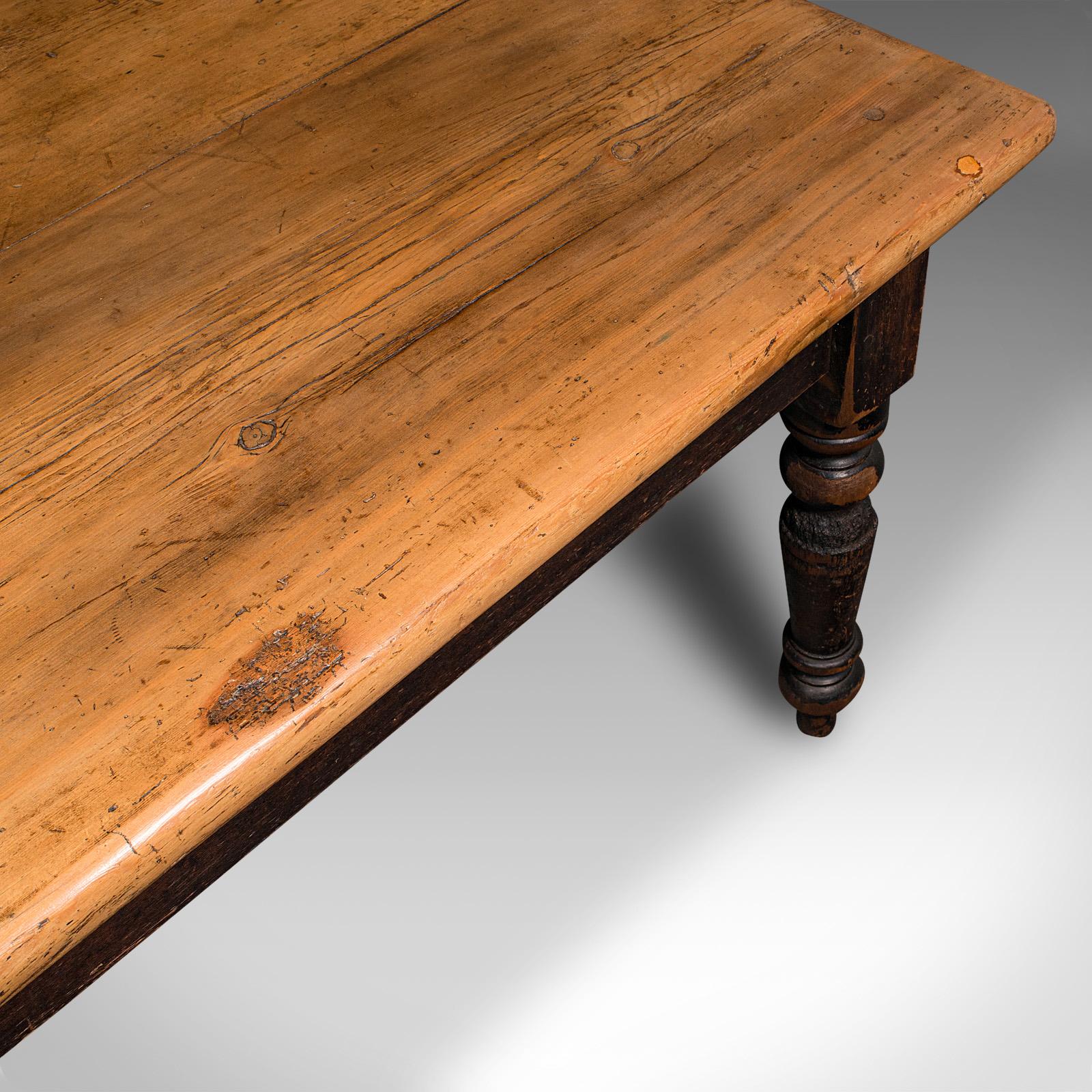 Antique Plank Top Mill Table, English, Pine, Country House, Dining ...