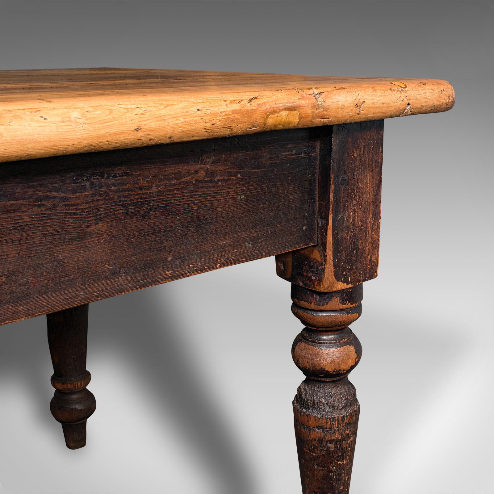 Antique Plank Top Mill Table, English, Pine, Country House, Dining ...