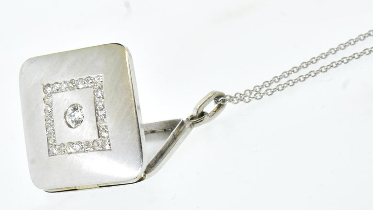 Antique Platinum and Gold Diamond Locket, Edwardian, circa 1910 For ...