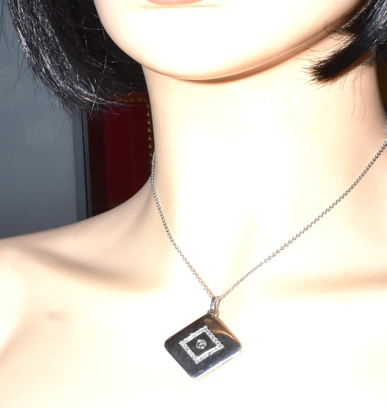 Antique Platinum and Gold Diamond Locket, Edwardian, circa 1910 For ...