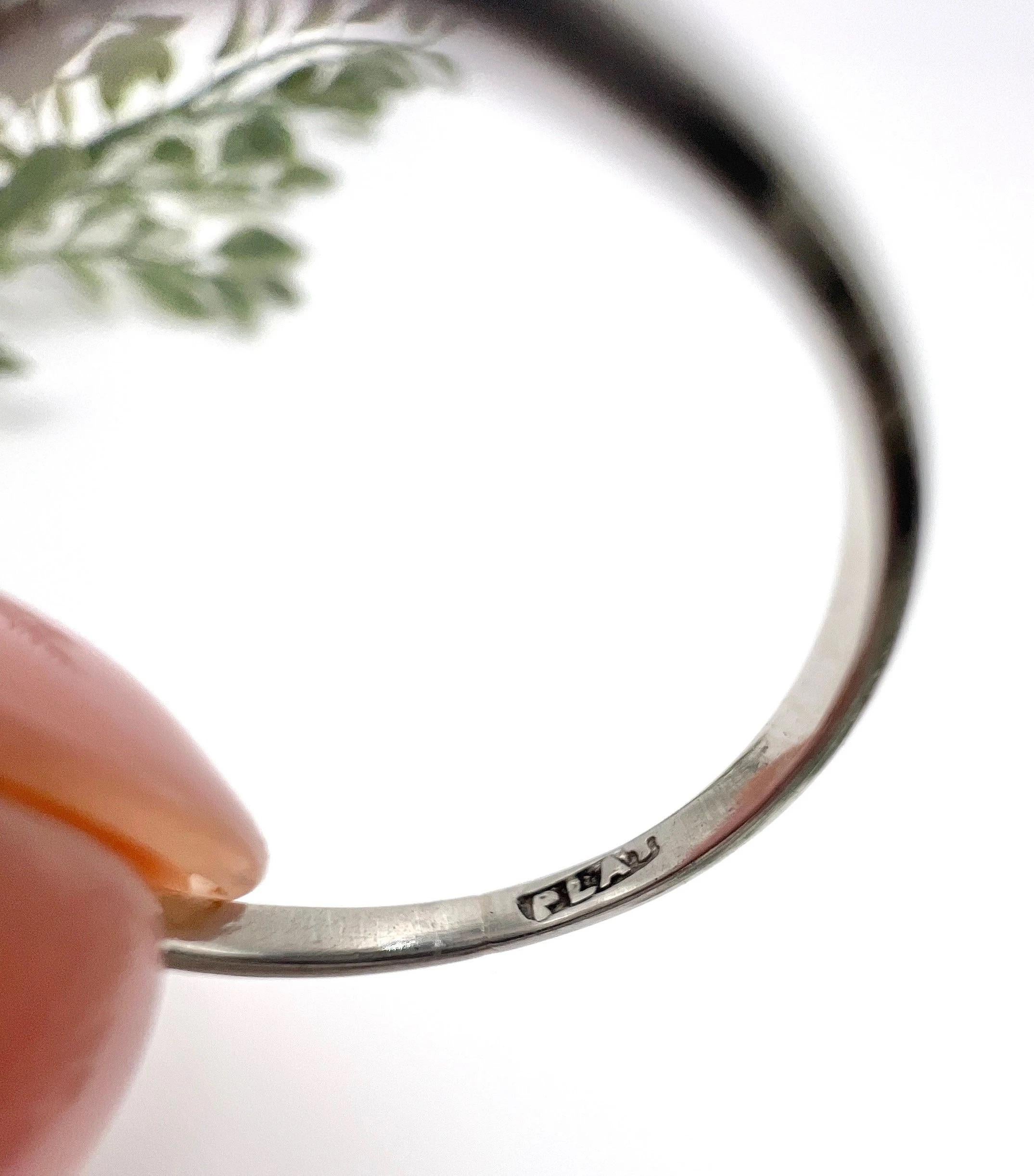 Antique Platinum Stamped, 1920s Diamond Three Stone Ring For Sale at ...