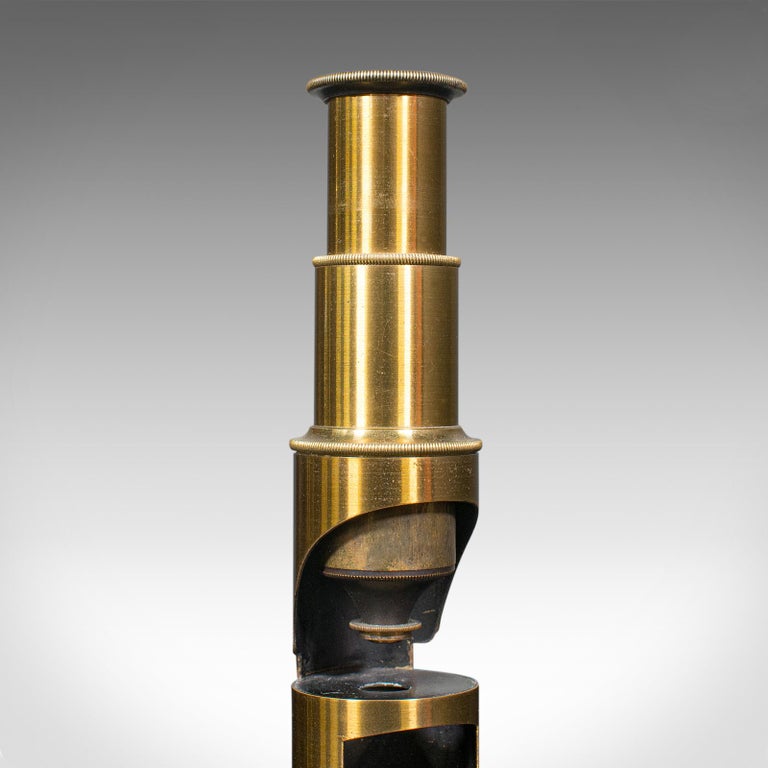 Antique Pocket Field Microscope, English, Brass, Instrument, Edwardian ...