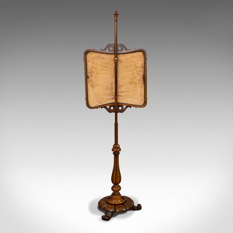 Antique Pole Screen, Rosewood, Needlepoint Tapestry, Fire Screen ...