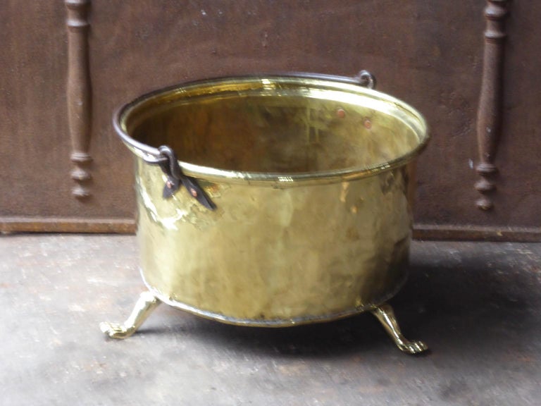 Antique Polished Brass French Log Holder or Log Basket, 18th-19th ...