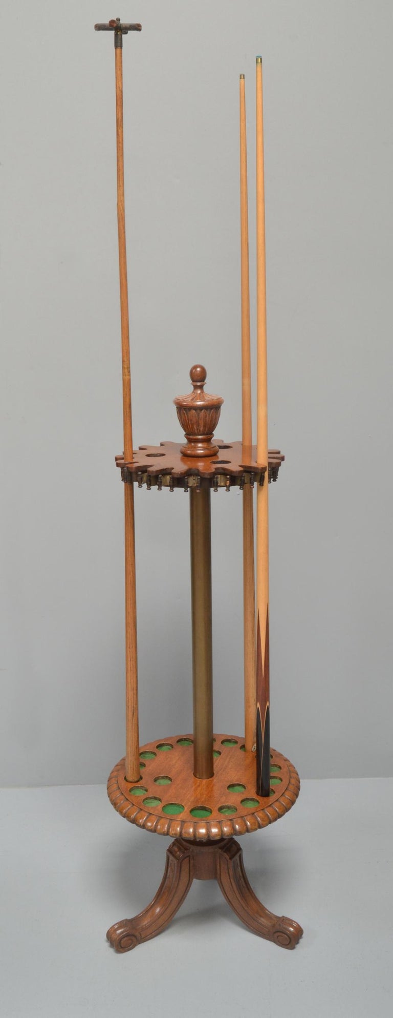 Antique Pool Stick Stand or Billiard Cue Stand Carousel at 1stDibs ...