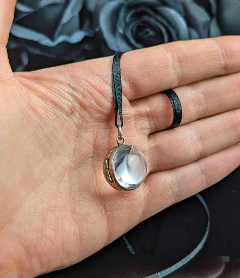 Antique Pools of Light Locket Pendant, Rock Crystal For Sale at 1stDibs