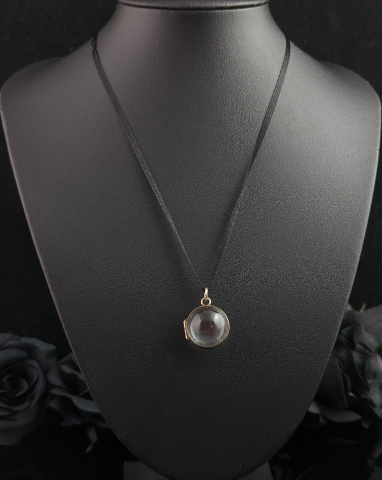 Antique Pools of Light Locket Pendant, Rock Crystal For Sale at 1stDibs