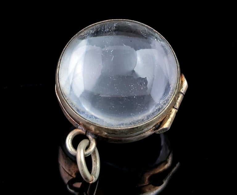 Antique Pools of Light Locket Pendant, Rock Crystal For Sale at 1stDibs