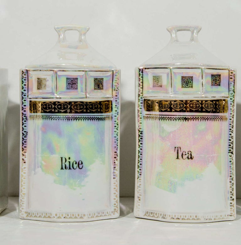 Antique Porcelain Canister Storage Jars and Spice 12 Piece Set, Germany ...
