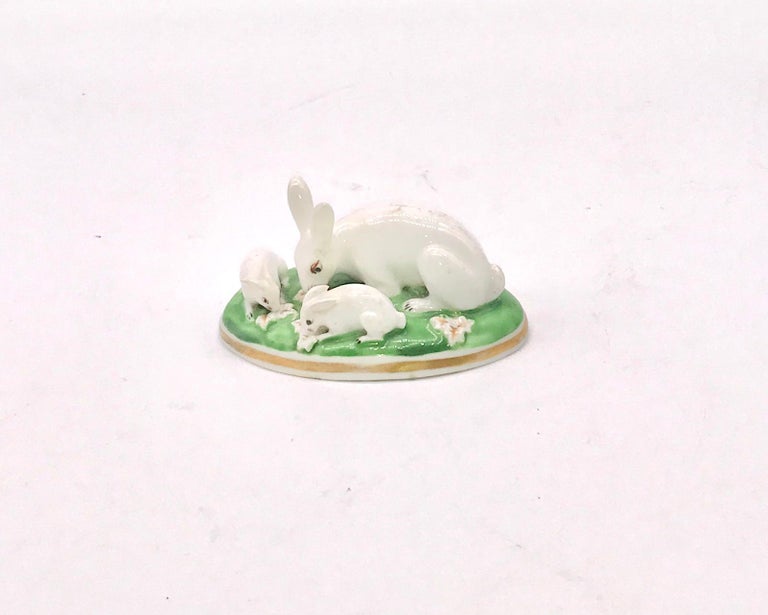 Antique Porcelain Chamberlain Worcester Porcelain Toy Rabbits, circa ...