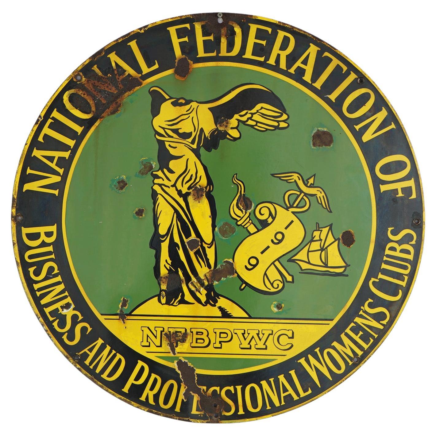 Antique Porcelain Enameled Metal Advertising Sign for NFBPWC Dated 1919 ...