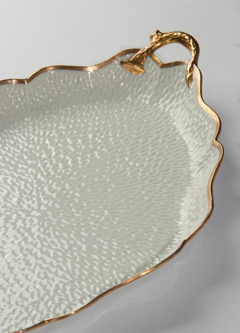 Antique Porcelain Serving Tray - Limoges - France For Sale at 1stDibs