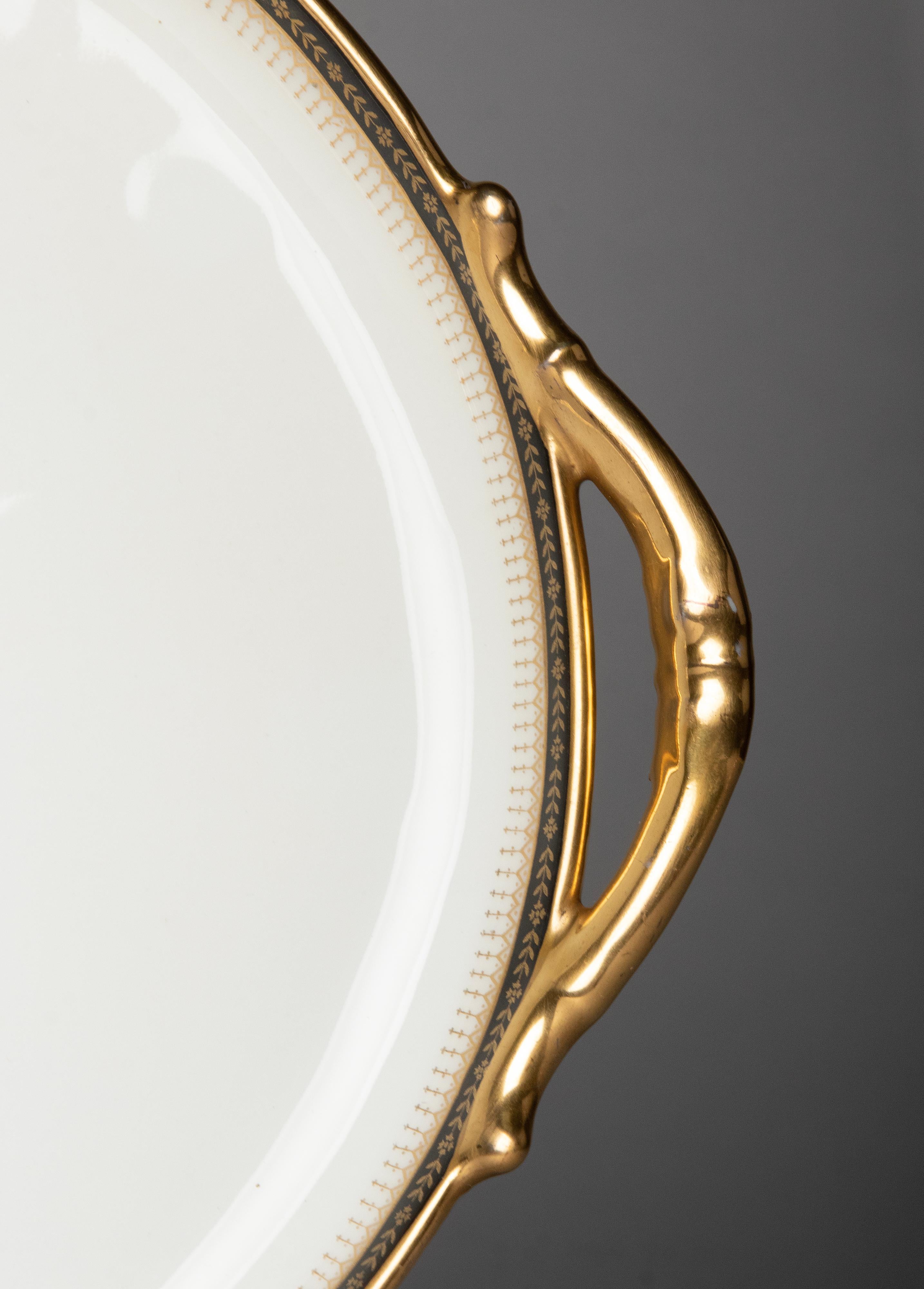 Antique Porcelain Serving Tray made by Limoges at 1stDibs