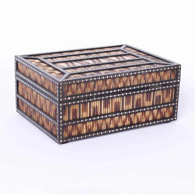 Antique Porcupine Quill Box at 1stDibs