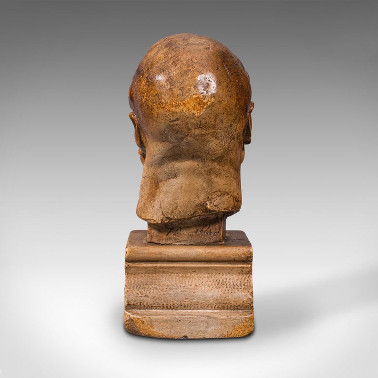 Antique Portrait Bust, English, Plaster Head, Francis Derwent Wood ...