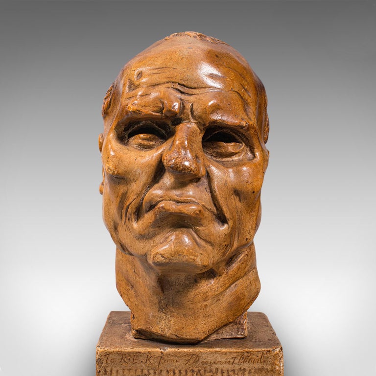 Antique Portrait Bust, English, Plaster Head, Francis Derwent Wood ...