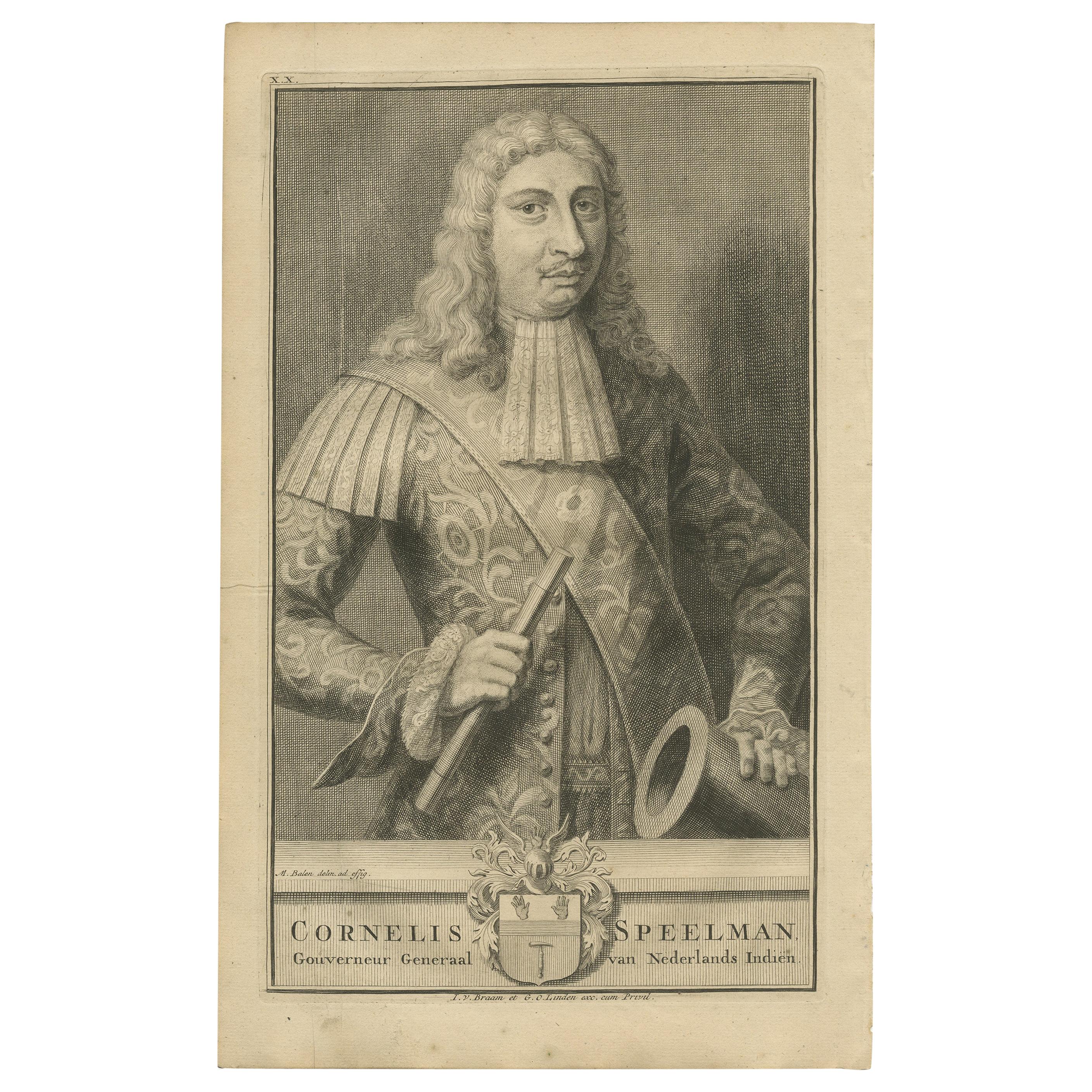 Carte ancienne de Samboepo par Valentijn, 1726 En vente sur 1stDibs