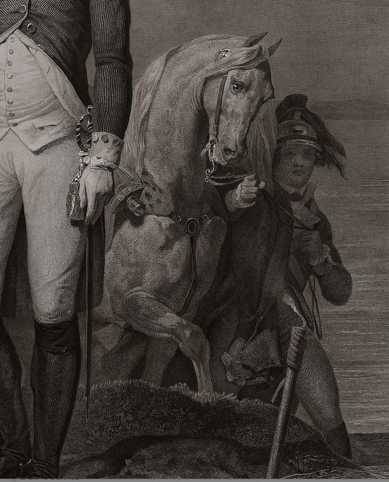 Antique Portrait of George Washington by Jean Laugier, 1924 Engraving ...