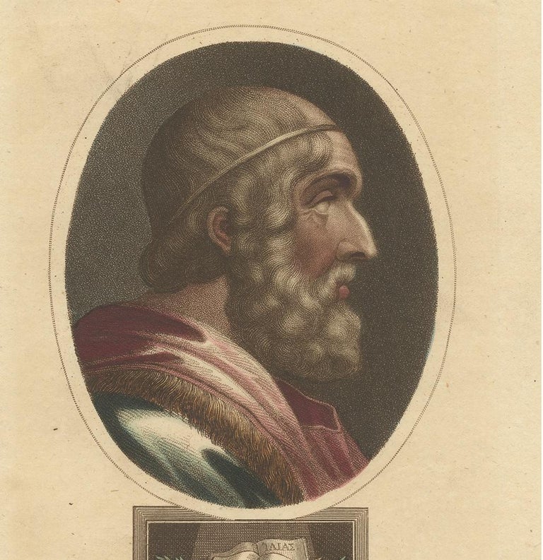 Antique Portrait of Homer by Wilkes For Sale at 1stDibs