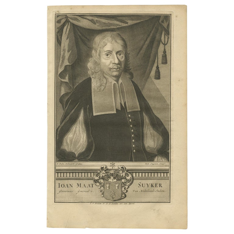 Antique Portrait of Joan Maatsuycker by Valentijn, '1726' For Sale at ...