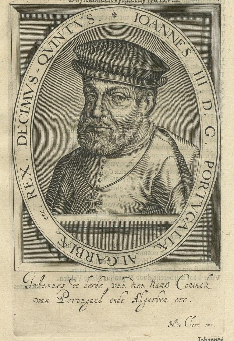 Antique Portrait of John III of Portugal by Janszoon, 1615 For Sale at ...