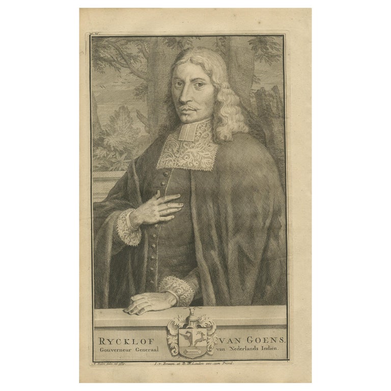 Antique Portrait of Rijckloff van Goens by Valentijn, '1726' For Sale ...