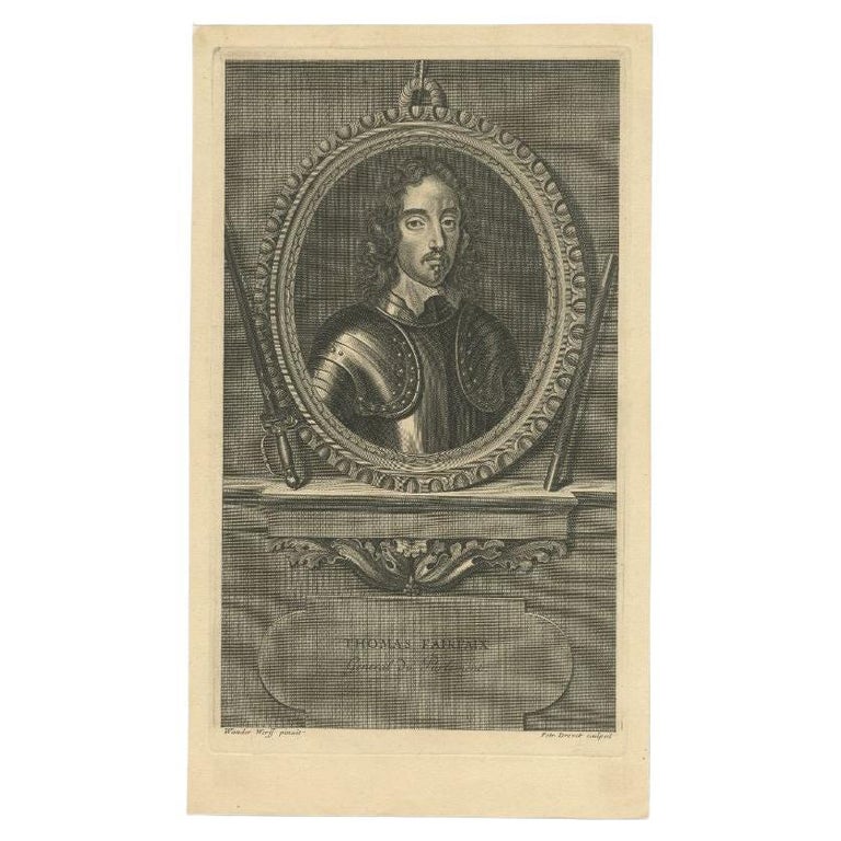 Antique Portrait of Thomas Fairfax, 1697 For Sale at 1stDibs