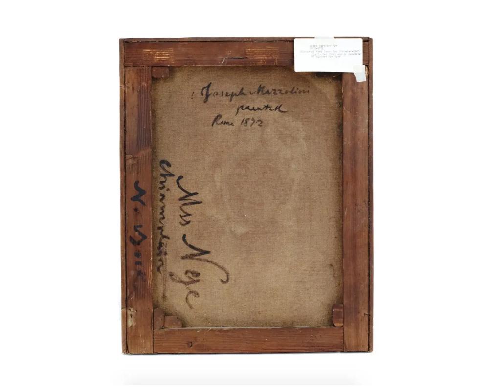 Antique Portrait Oil Painting By Joseph Mazzolini For Sale at 1stDibs