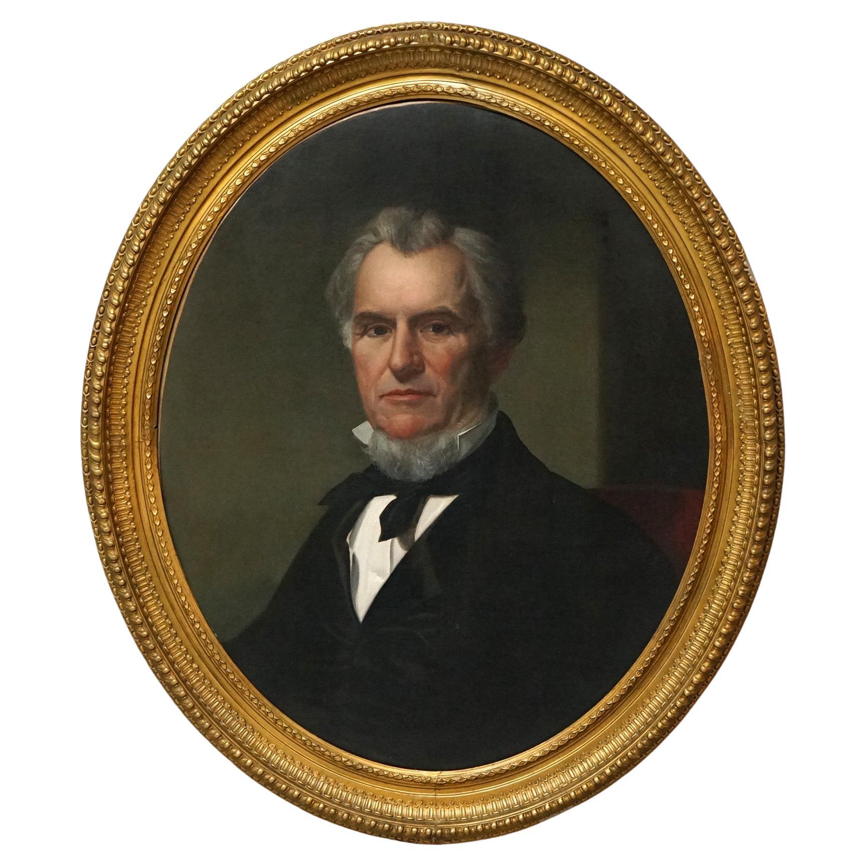 19th Century Naive Portrait of a Gentleman For Sale at 1stDibs