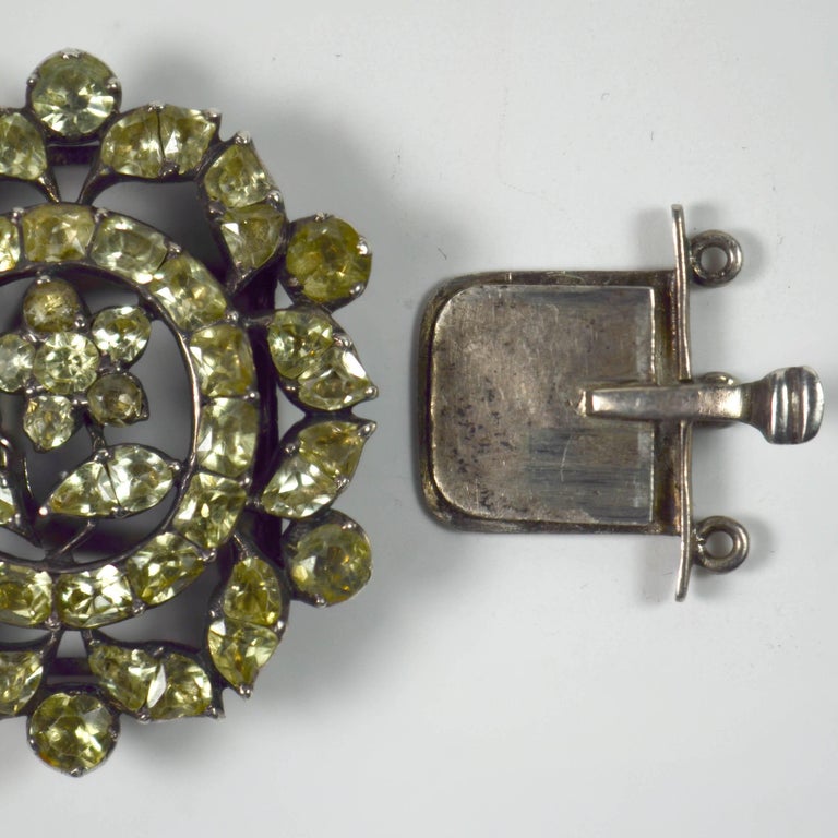 Antique Portuguese Silver Chrysoberyl Floral Clasp, circa 1750 For Sale ...