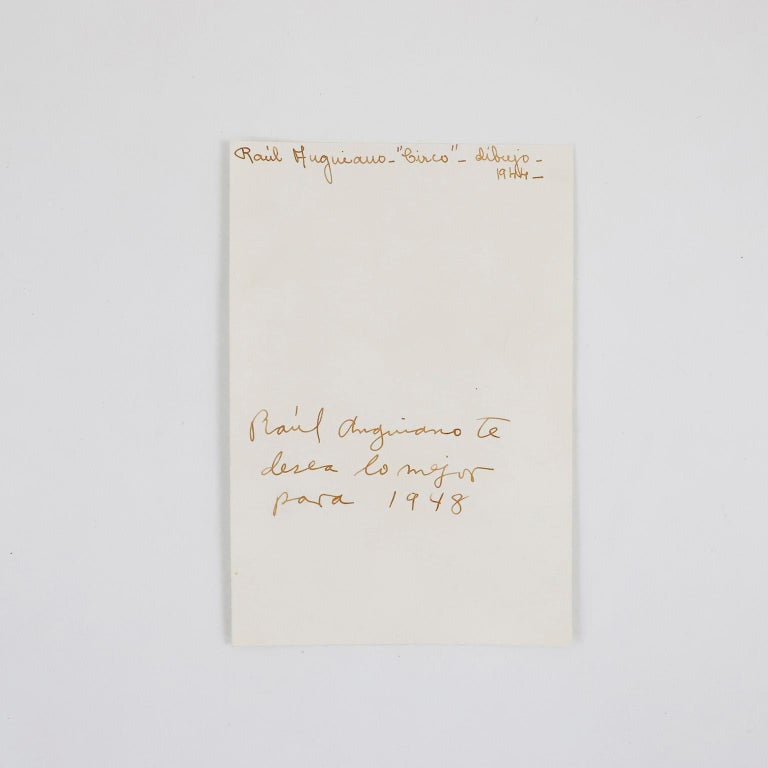 Antique Postcard Signed by Raul Anguiano. 1948 For Sale at 1stDibs