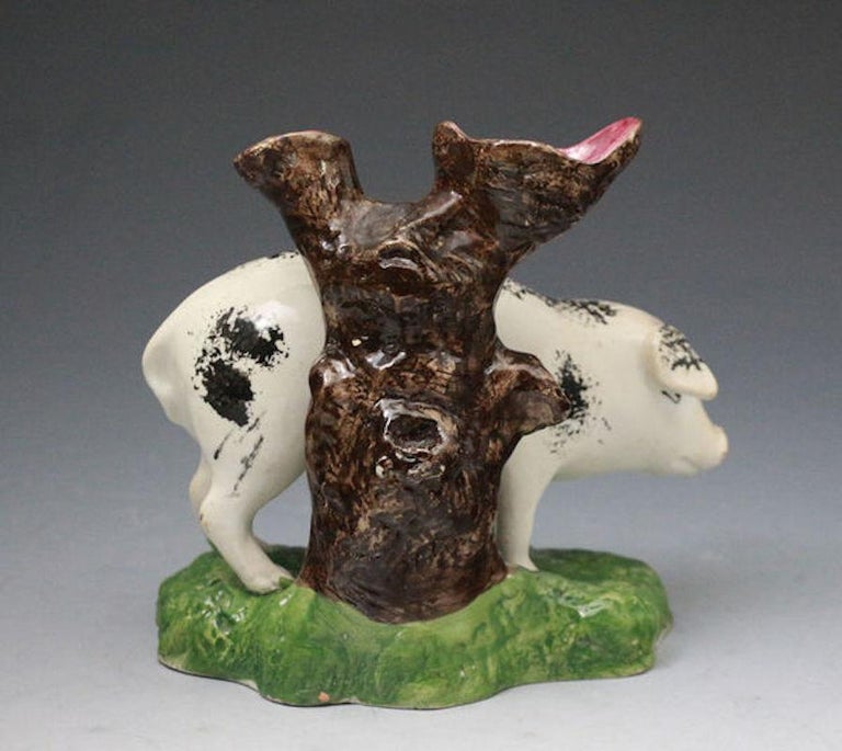 Antique Pottery Figure of a Pig Portobello Pottery, Scotland, Early ...