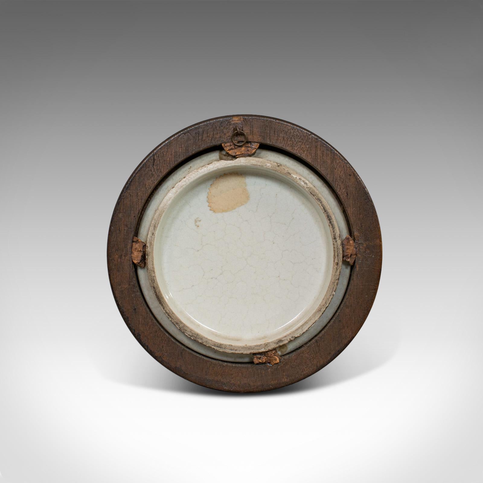 Antique Prattware Jar Lid, English, Mahogany, Ceramic, Duke of ...