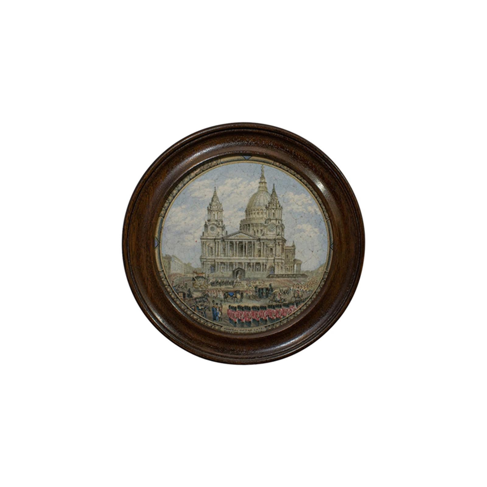 Antique Prattware Jar Lid, English, Mahogany, Ceramic, Duke of ...
