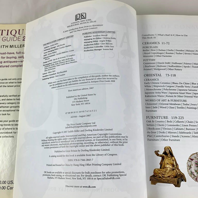Antique Price Guide Book, Judith Miller 2008 First American Edition ...