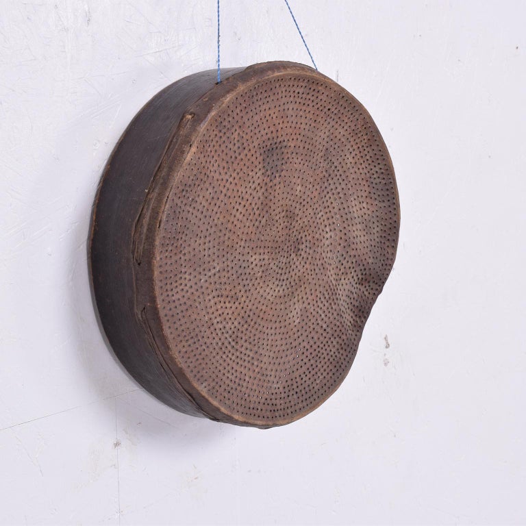Antique Primitive Bentwood and Goatskin Flour Sieve Sifter, Guatemala ...