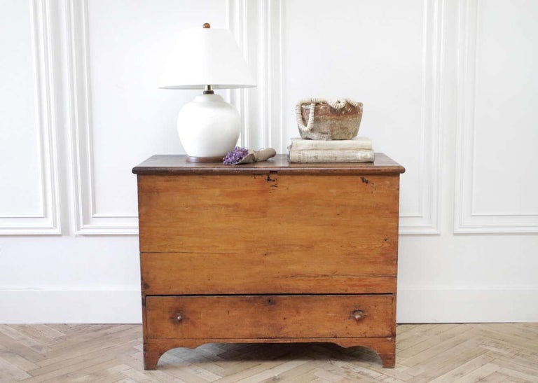 Antique Primitive Blanket Chest or Commode For Sale at 1stDibs