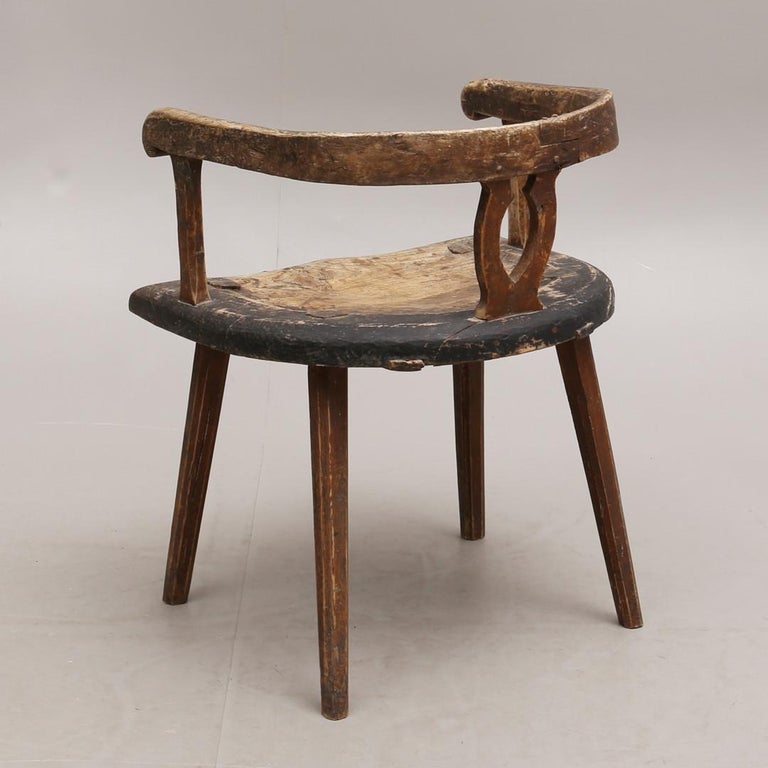 Antique Primitive Chair, 18th Century, Sweden, C. Early 1700's ...
