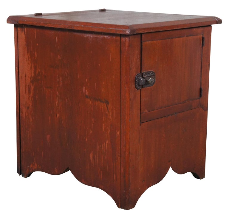 Antique Primitive Chamber Pot Toilet Potty Latrine Trunk Commode Box at ...