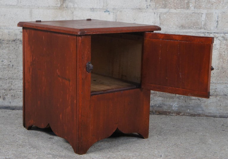 Antique Primitive Chamber Pot Toilet Potty Latrine Trunk Commode Box at ...